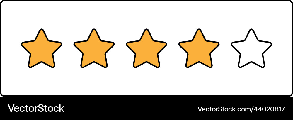 Star review rating icon Royalty Free Vector Image