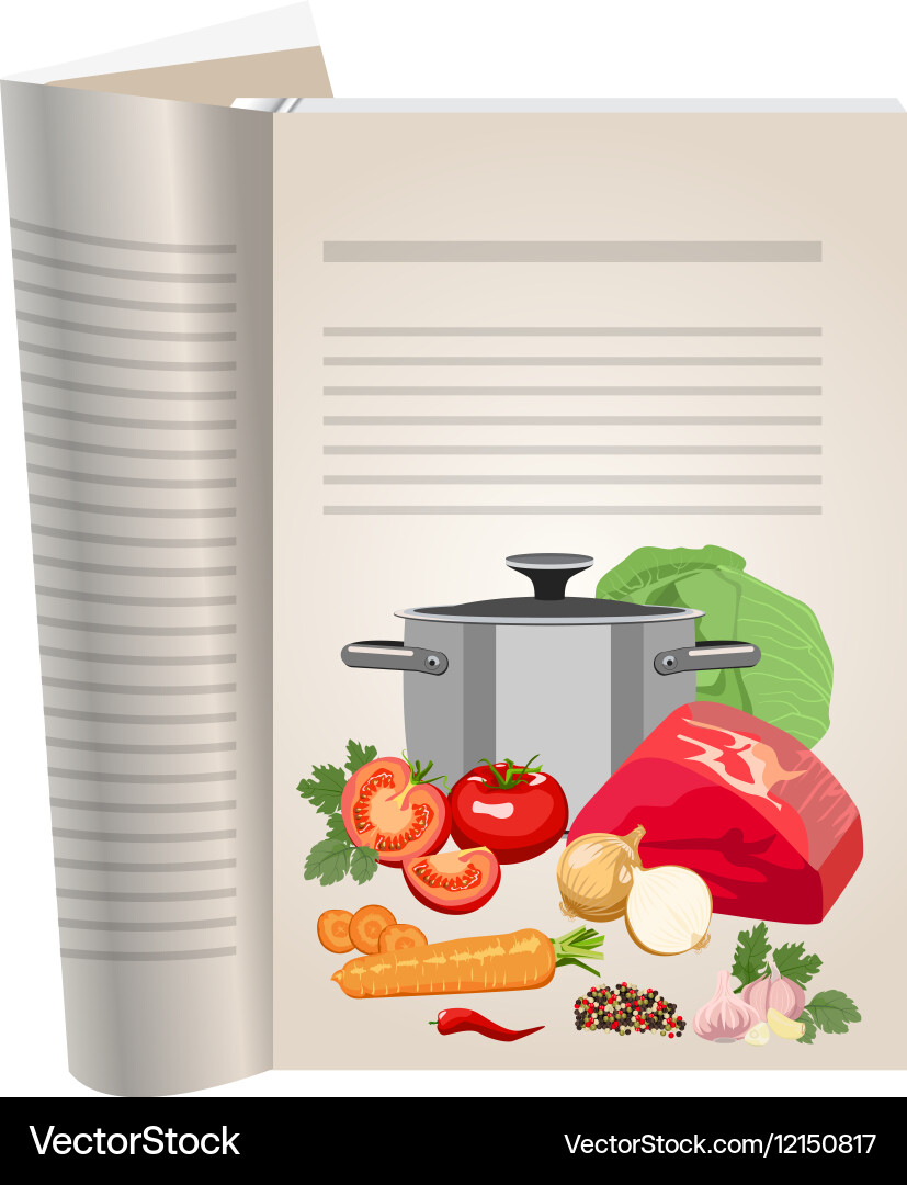Template pages of a cookbook Royalty Free Vector Image