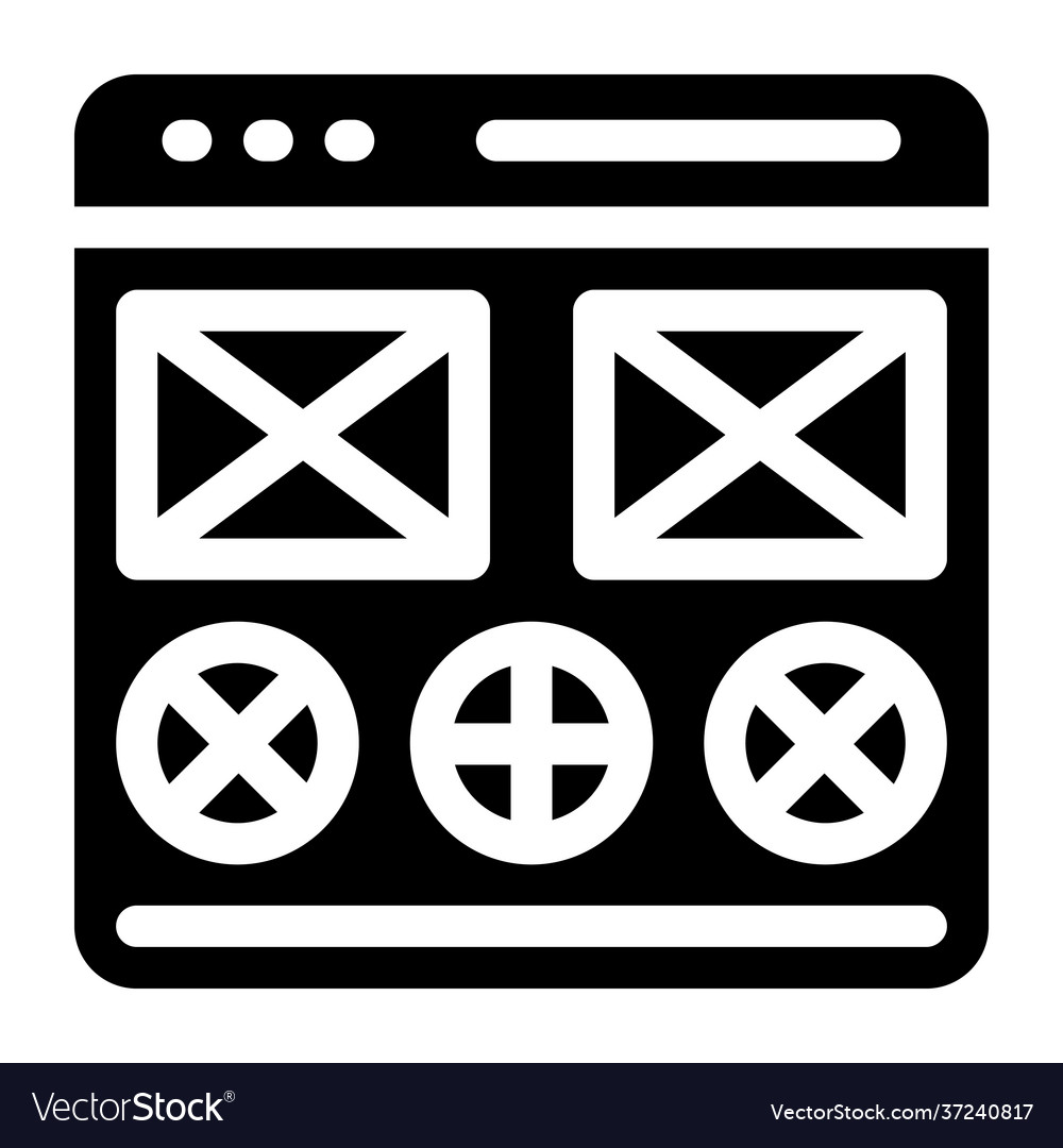 Web wireframe Royalty Free Vector Image - VectorStock