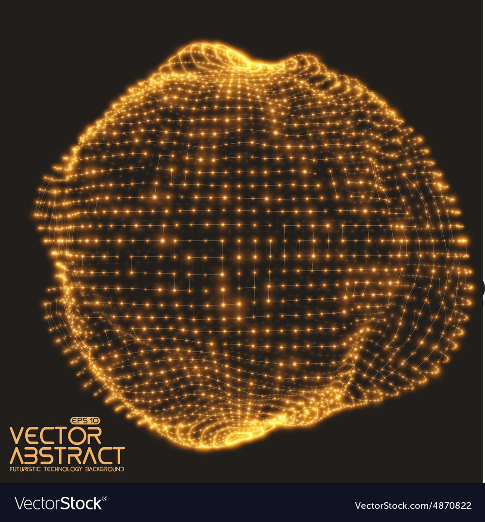 Abstract mesh distorted sphere made Royalty Free Vector Abstract mesh distorted sphere made Royalty Free Vector