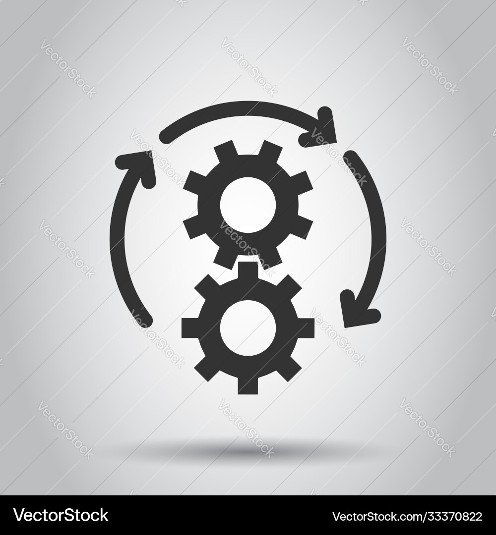 Agile icon in flat style flexible on white Vector Image