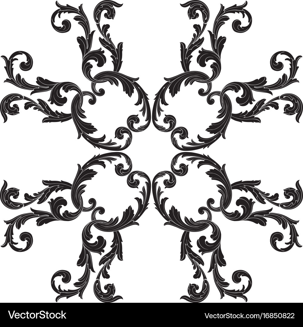 Baroque of vintage elements for design Royalty Free Vector
