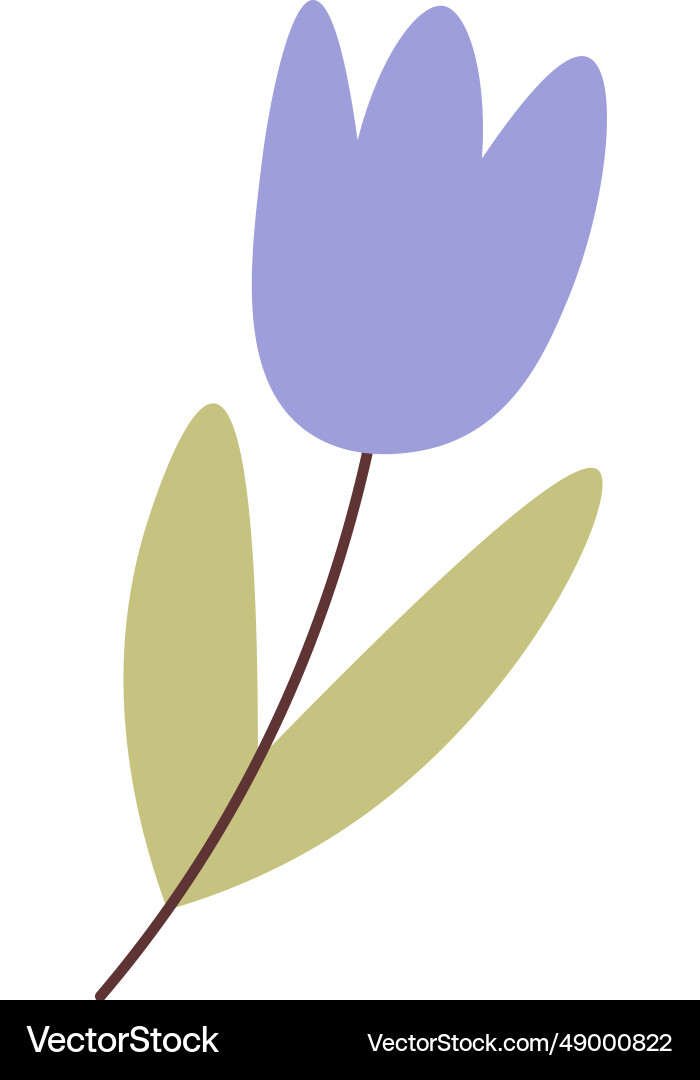 Cartoon flower plant Royalty Free Vector Image