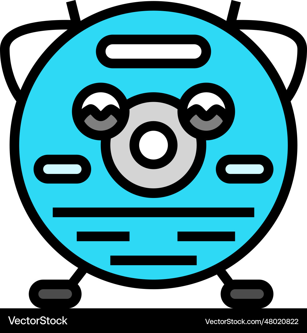 Cd disc retro music character color icon Vector Image
