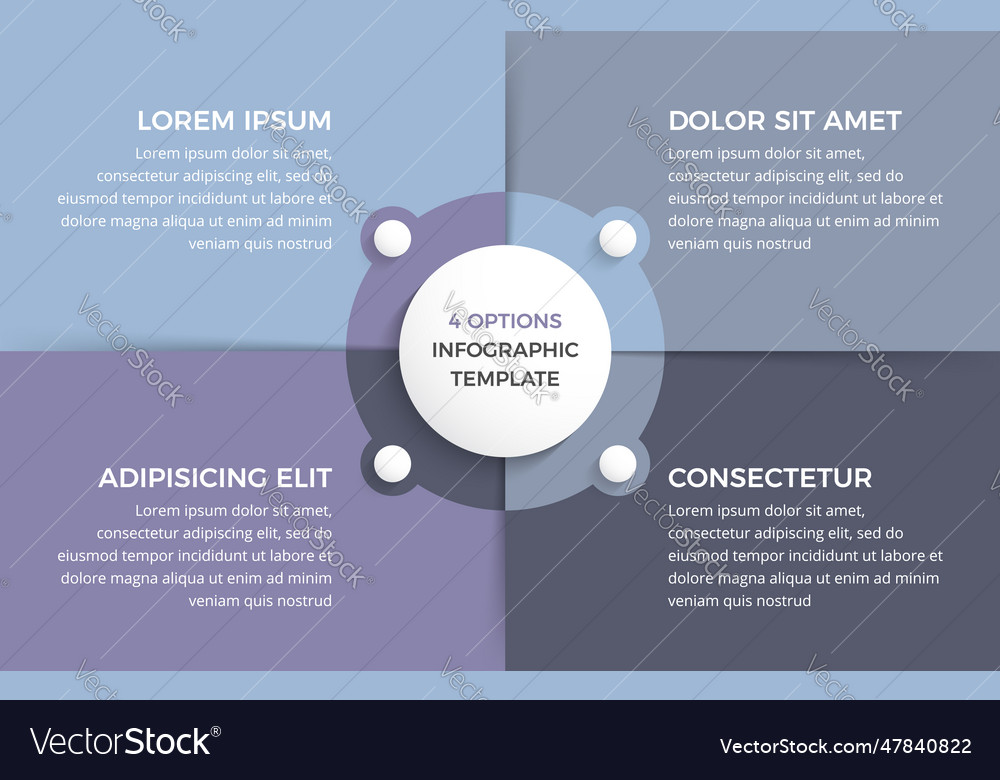 Circle infographics - four elements Royalty Free Vector