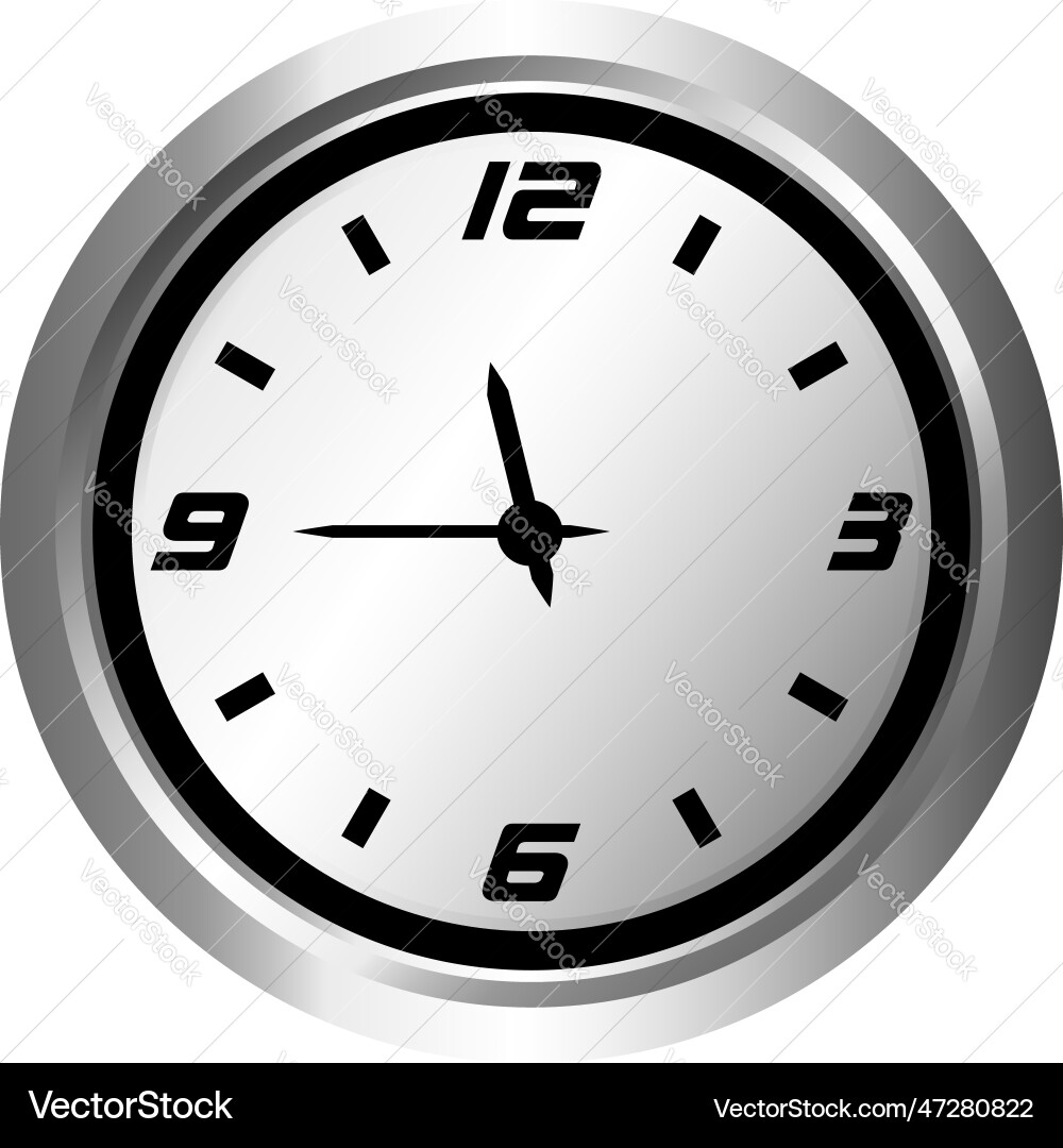 Classic wall clock icon face symbol Royalty Free Vector