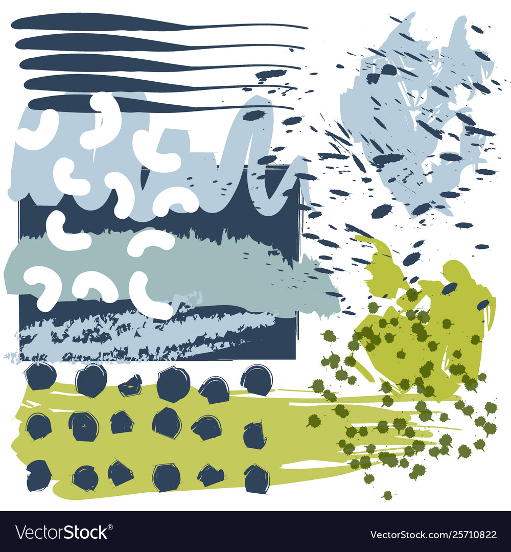 Collection creative hand drawn elements Royalty Free Vector