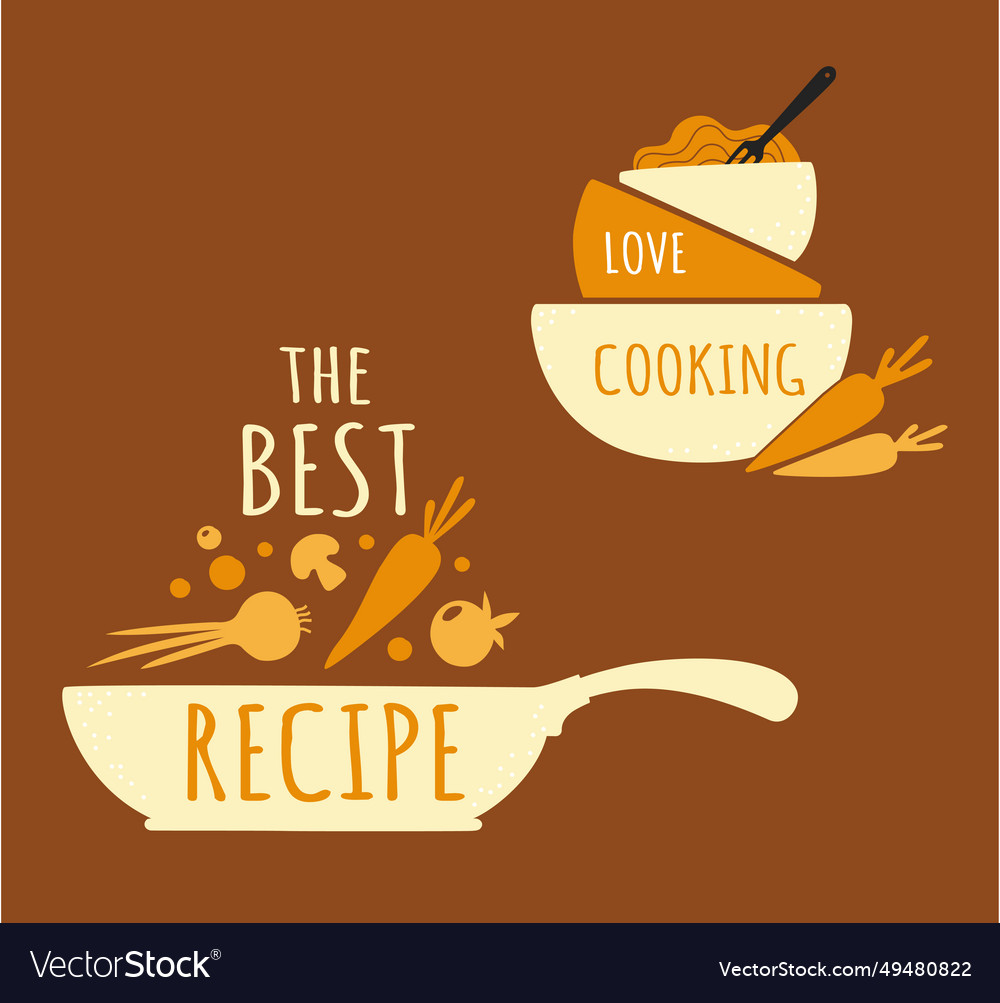 Cook logo restaurant kitchen chef emblem dinner Vector Image