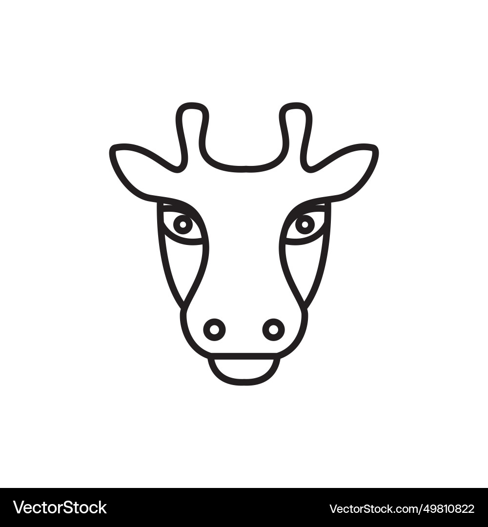 Giraffe head icon logo design Royalty Free Vector Image