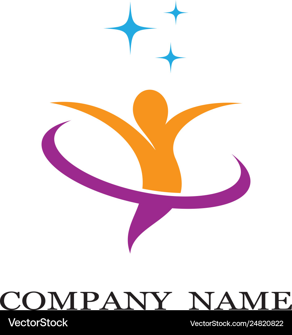 Human health symbol design Royalty Free Vector Image