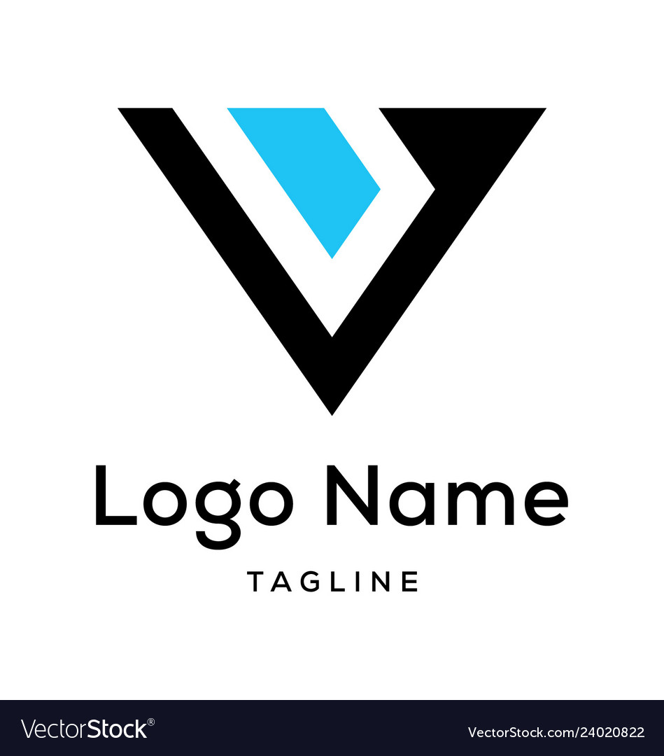 Initial v abstract simple logo Royalty Free Vector Image