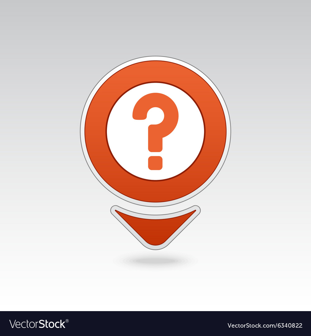 Question mark pin map icon pointer markers Vector Image