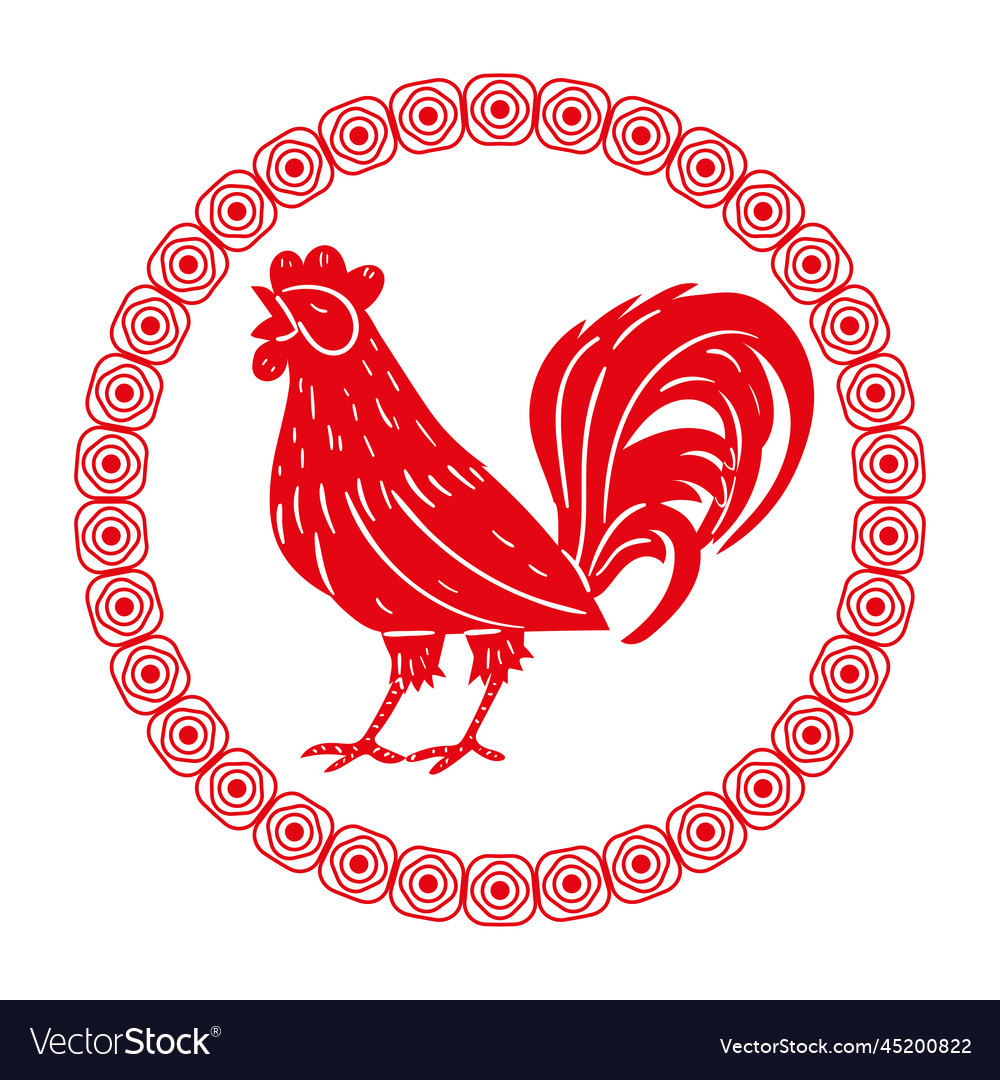Rooster chinese zodiac Royalty Free Vector Image