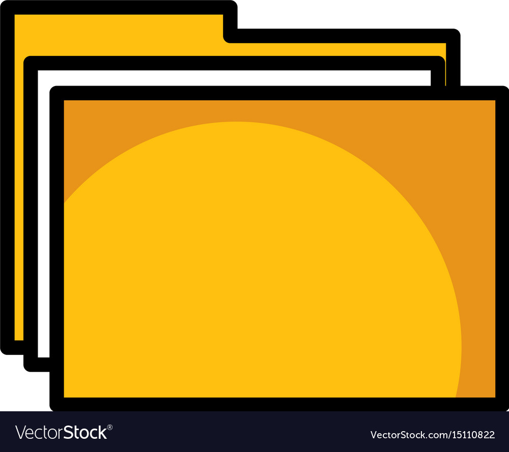 Shadow folder cartoon Royalty Free Vector Image