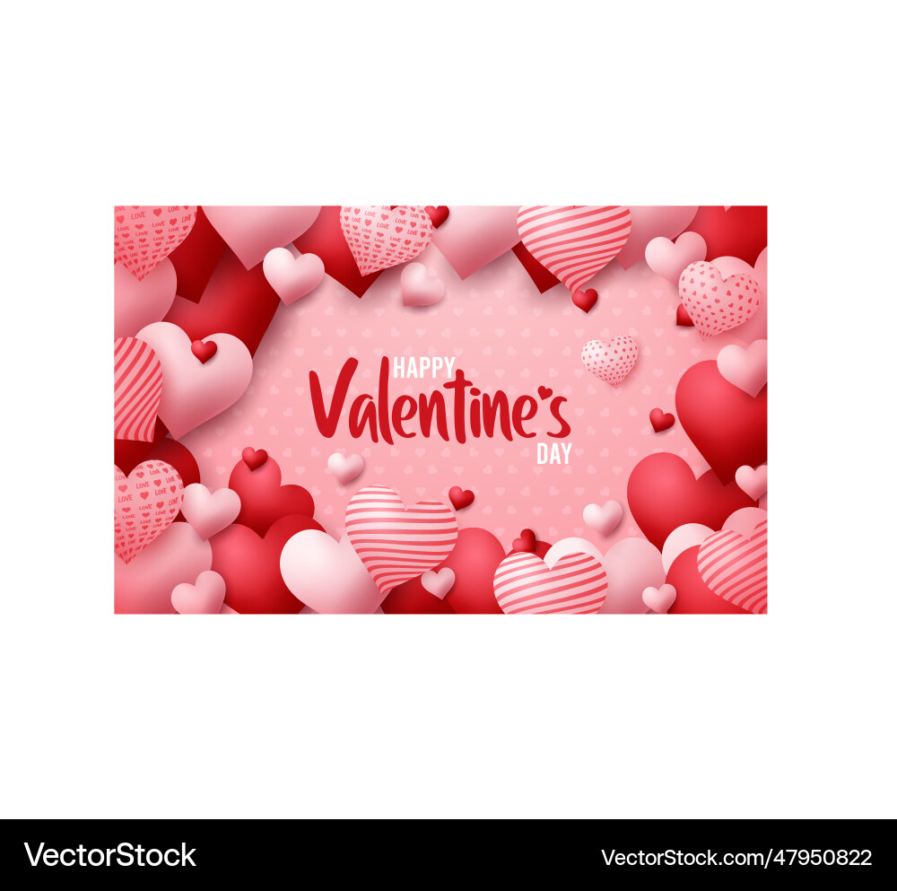 Valentines day backgroundromantic composition Vector Image