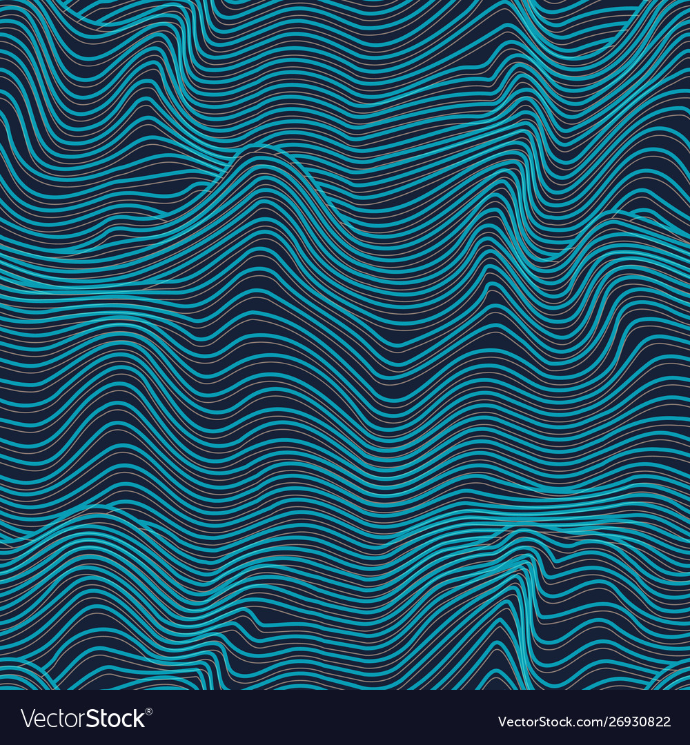 Wireframe wave seamless pattern Royalty Free Vector Image