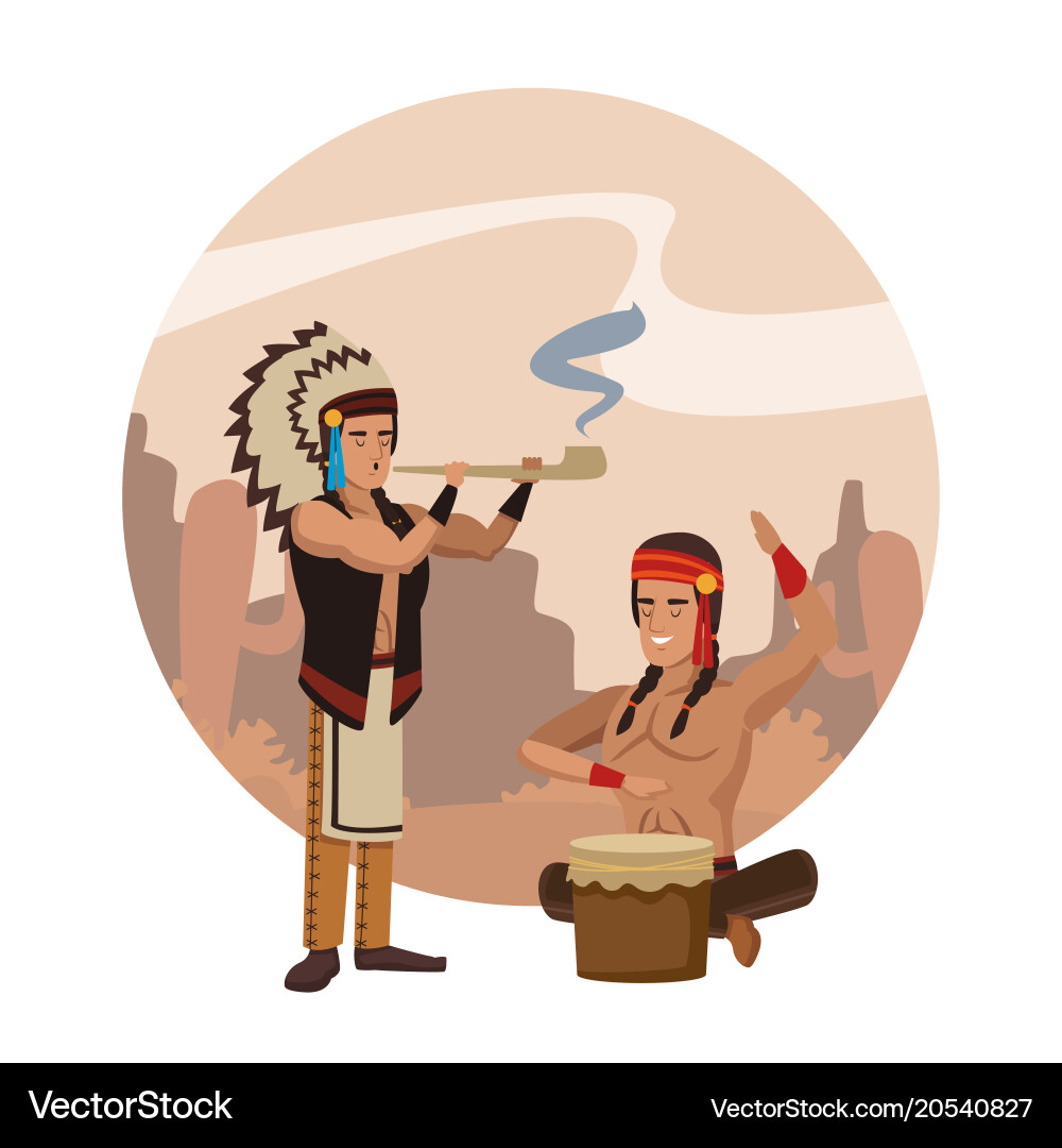 American indian ritual Royalty Free Vector Image
