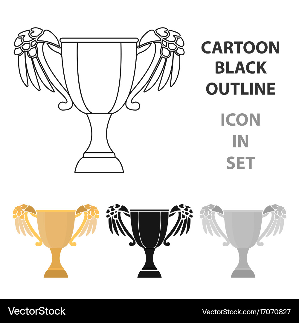 Challenge cup icon in cartoon style isolated Vector Image