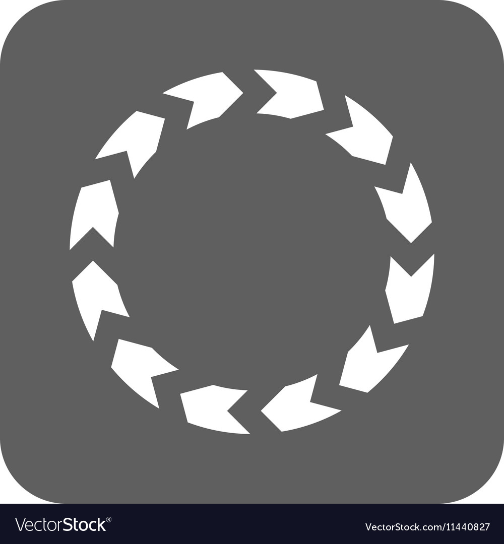 Circulation flat squared icon Royalty Free Vector Image