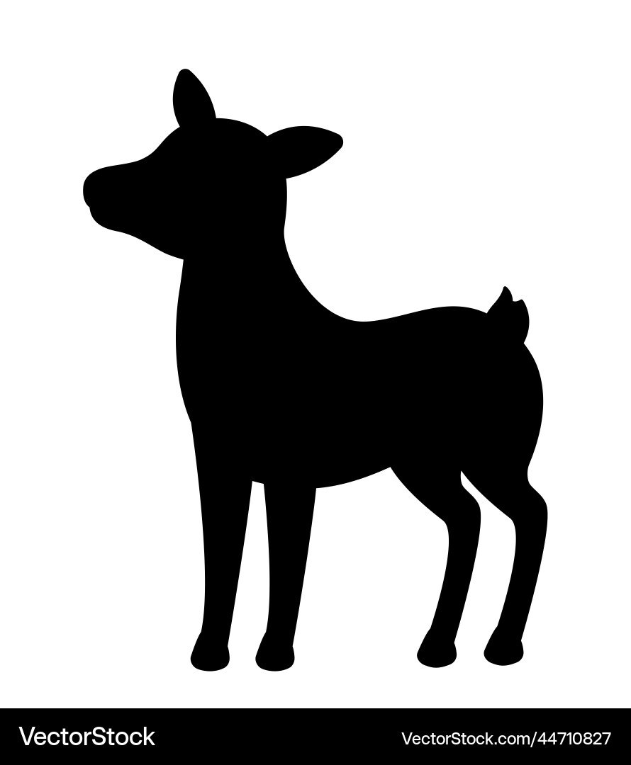 Dark silhouette of roe Royalty Free Vector Image