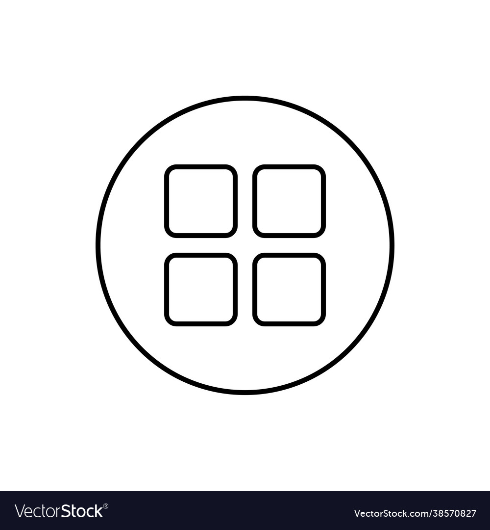 Menu button icon application Royalty Free Vector Image