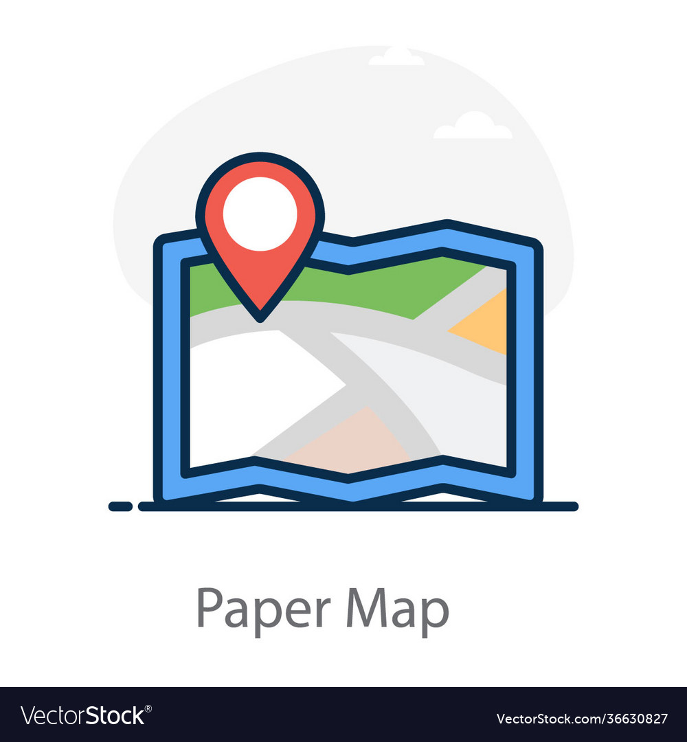 Paper map Royalty Free Vector Image - VectorStock