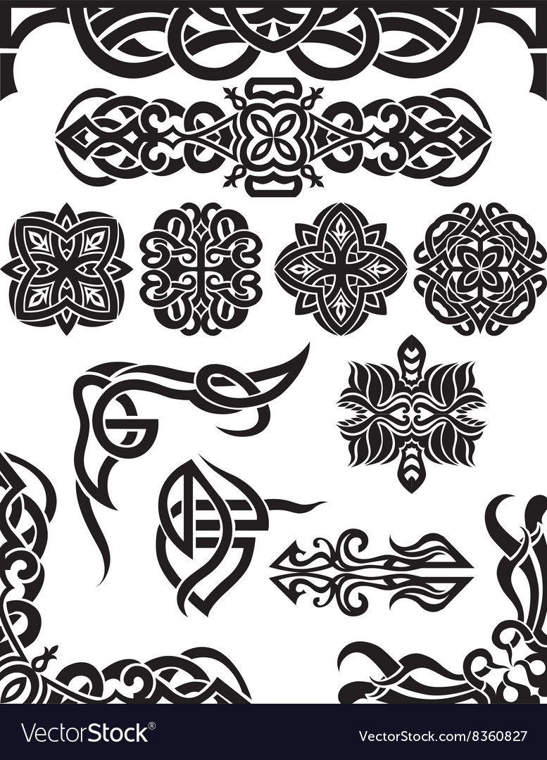 Retro element icon set Royalty Free Vector Image Retro element icon set Royalty Free Vector Image