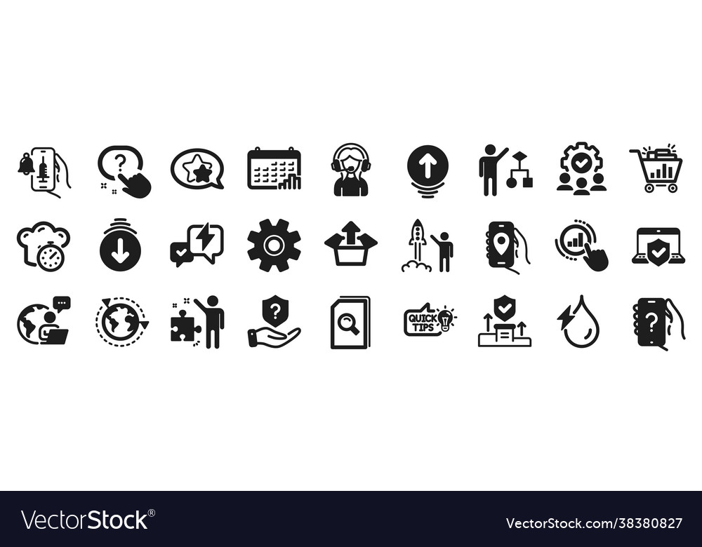 Set technology icons such as strategy Royalty Free Vector Set technology icons such as strategy Royalty Free Vector