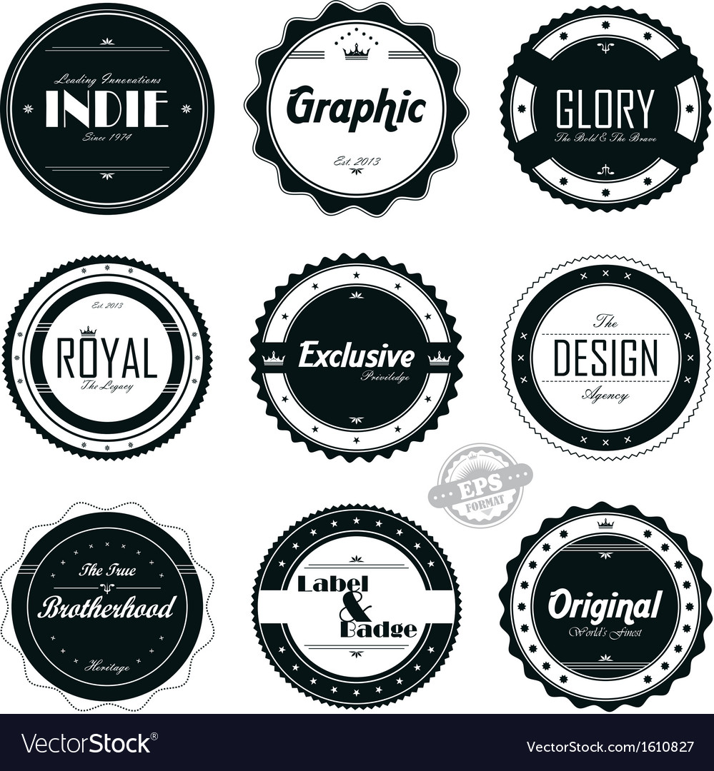 Various label set Royalty Free Vector Image - VectorStock