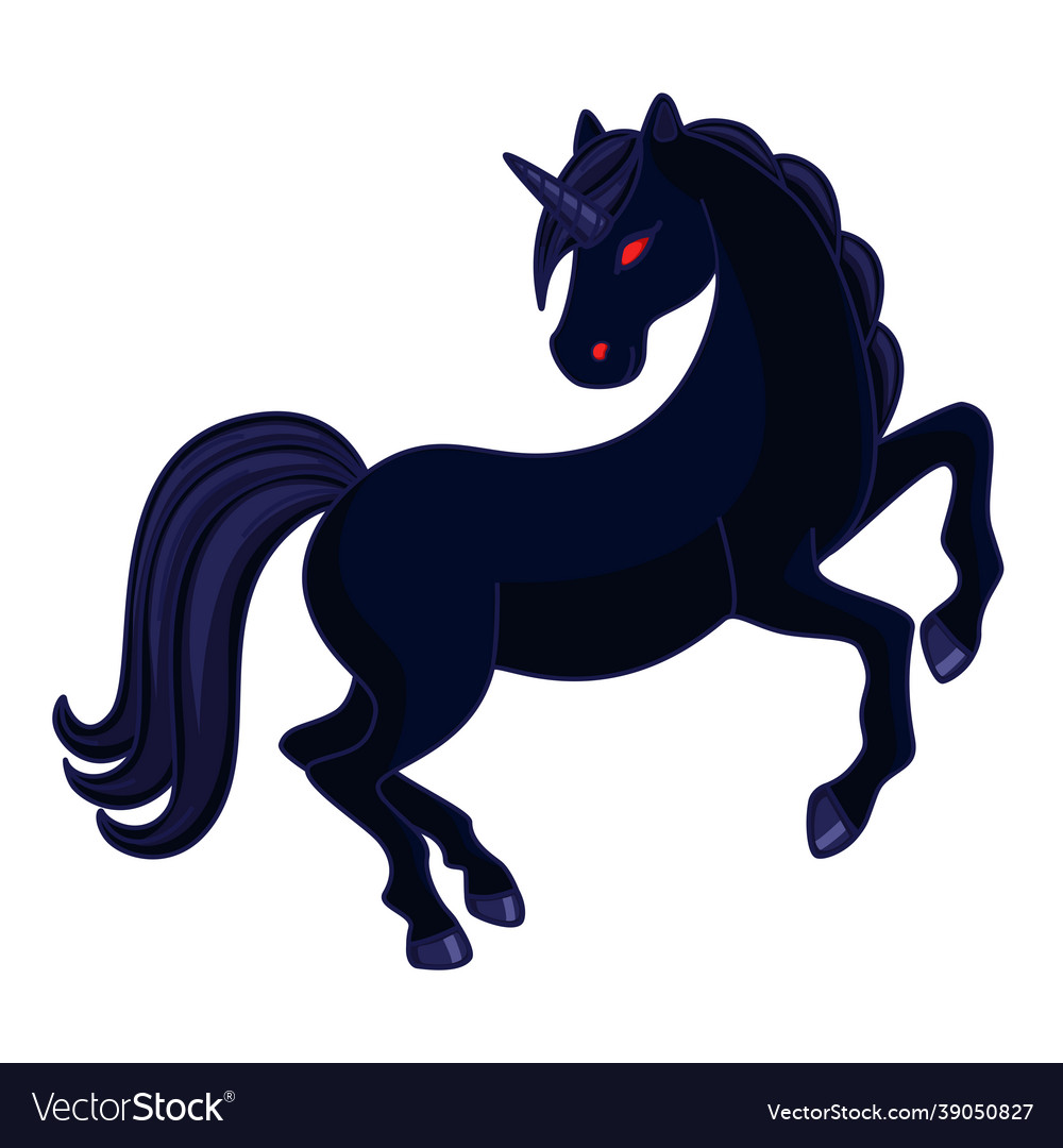 With black unicorn Royalty Free Vector Image - VectorStock