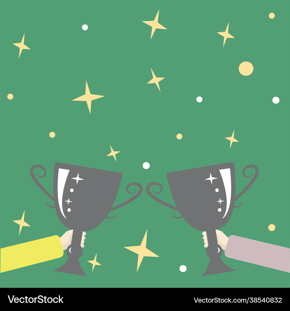 Abstract victory reward ceremony celebrating new Vector Image
