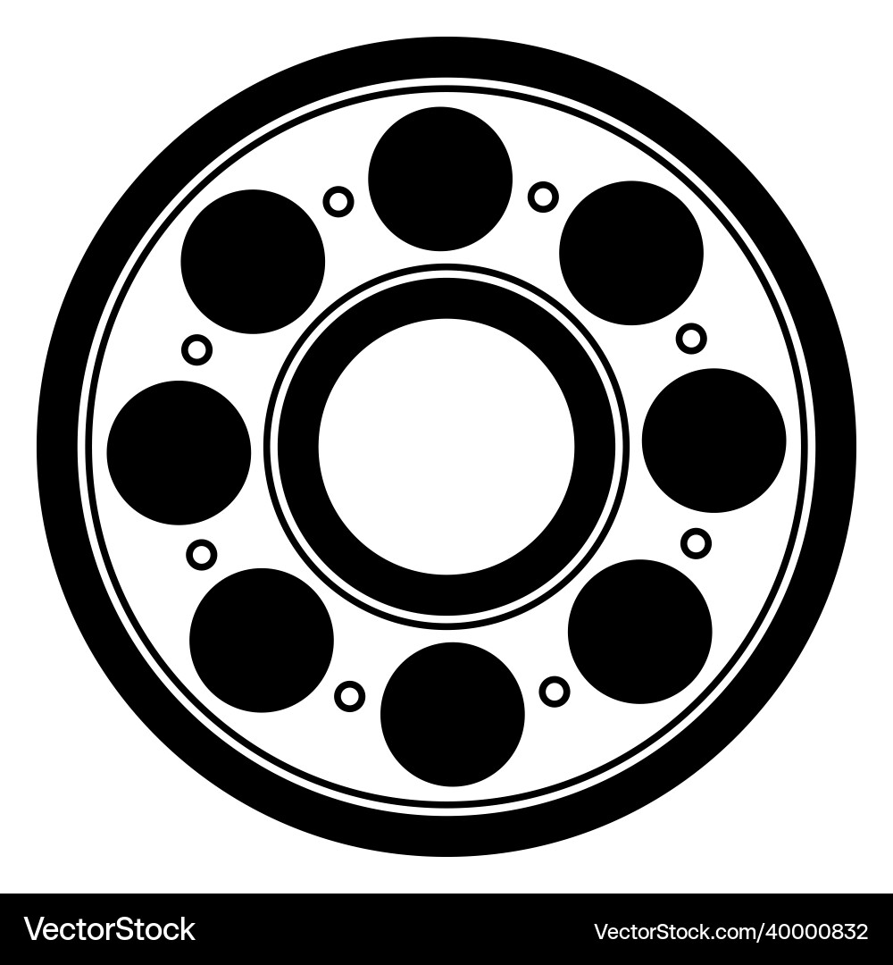 Ball bearing mechanism rotation rolling Royalty Free Vector