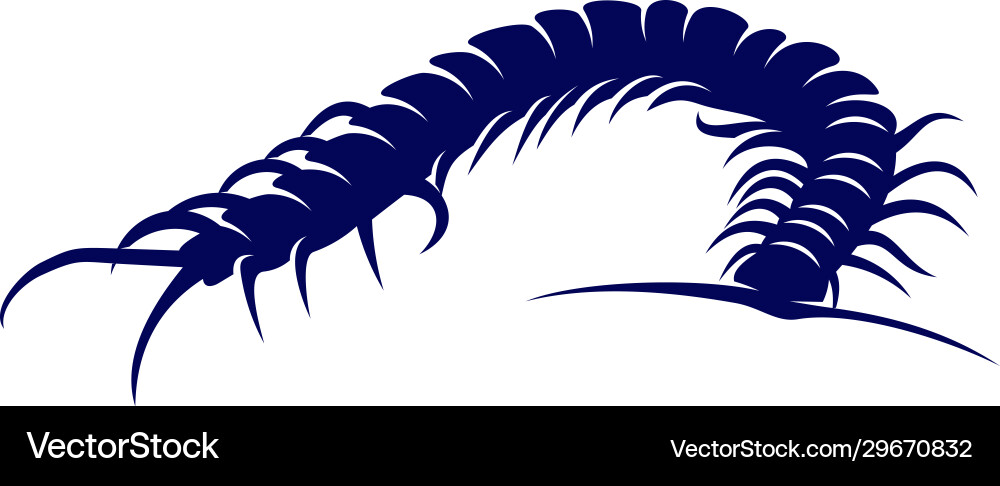 Centipede logo design template silhouette Vector Image