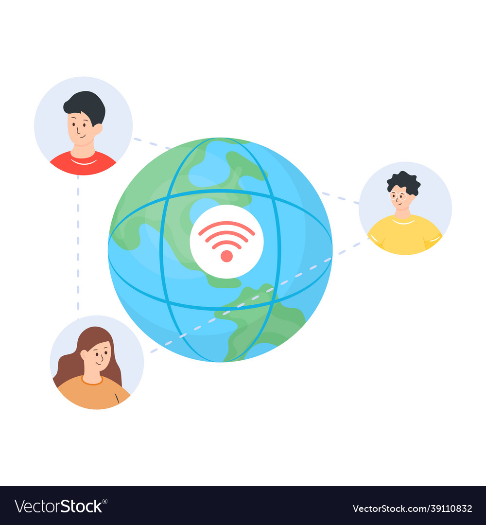 Global network Royalty Free Vector Image - VectorStock