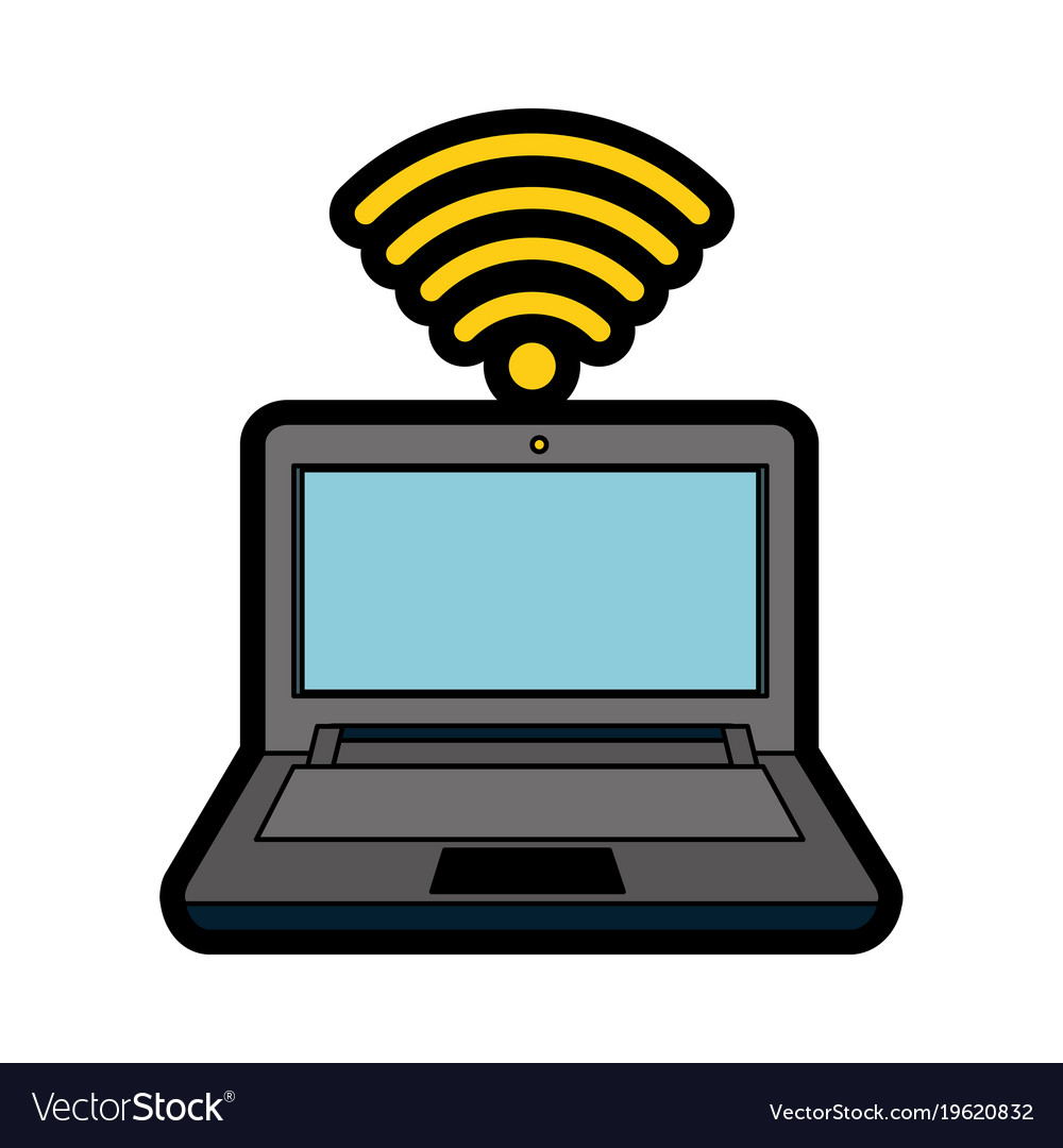 Isolated laptop design Royalty Free Vector Image