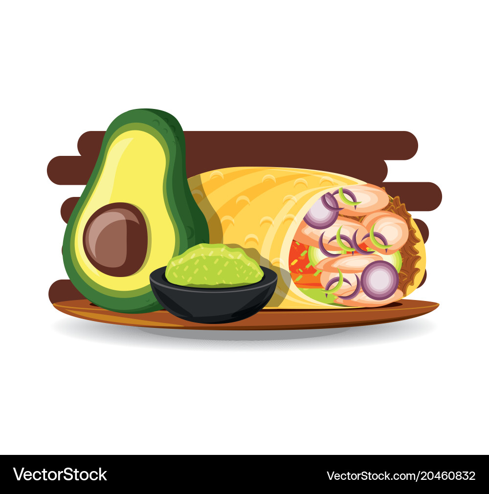 Mexican traditional food design Royalty Free Vector Image