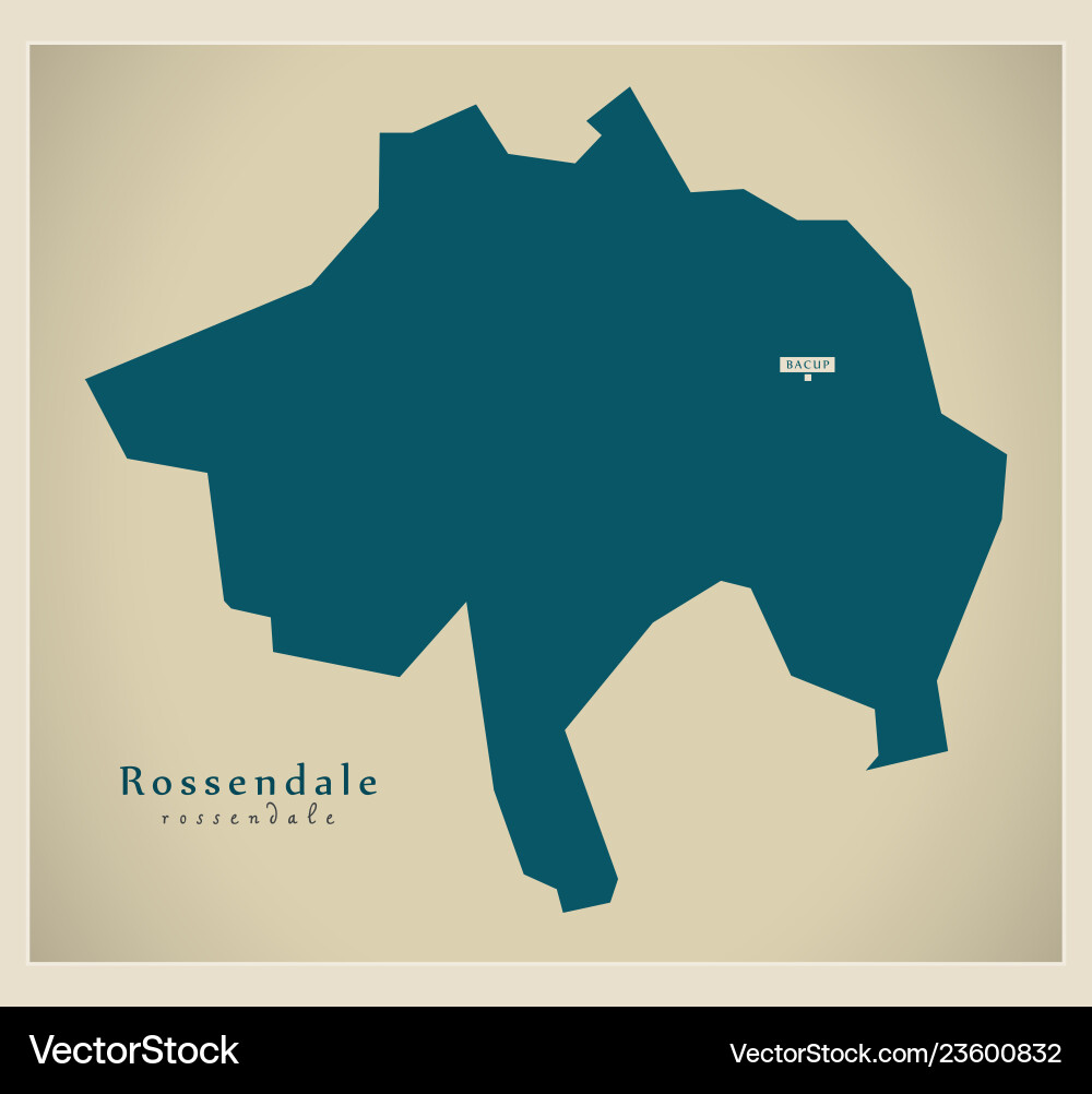 Modern map - rossendale district of lancashire Vector Image