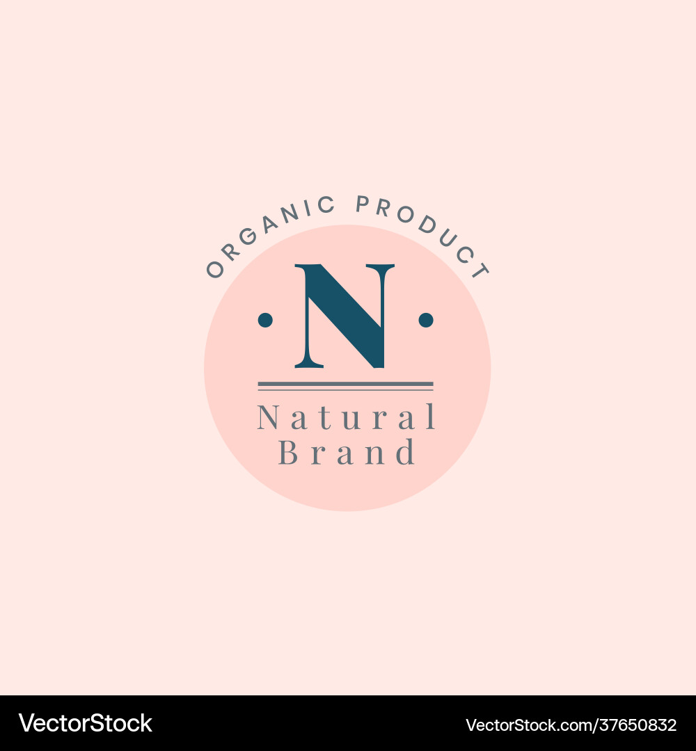 Natural brand logo badge design Royalty Free Vector Image