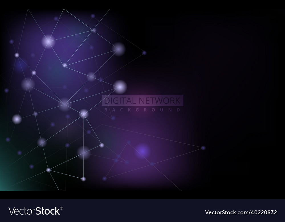 Nebula digital network connection technology Vector Image