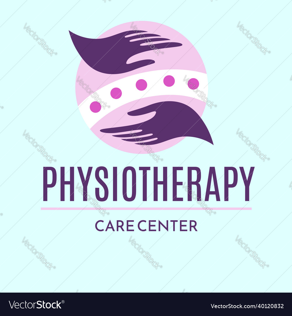 Physiotherapy logo template Royalty Free Vector Image