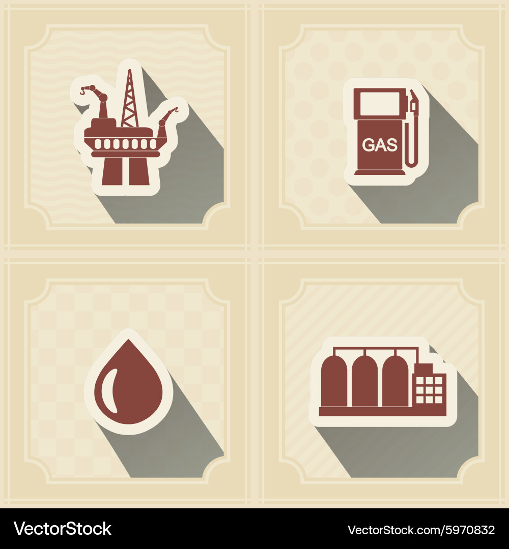 Seamless background with oil and petroleum theme Vector Image