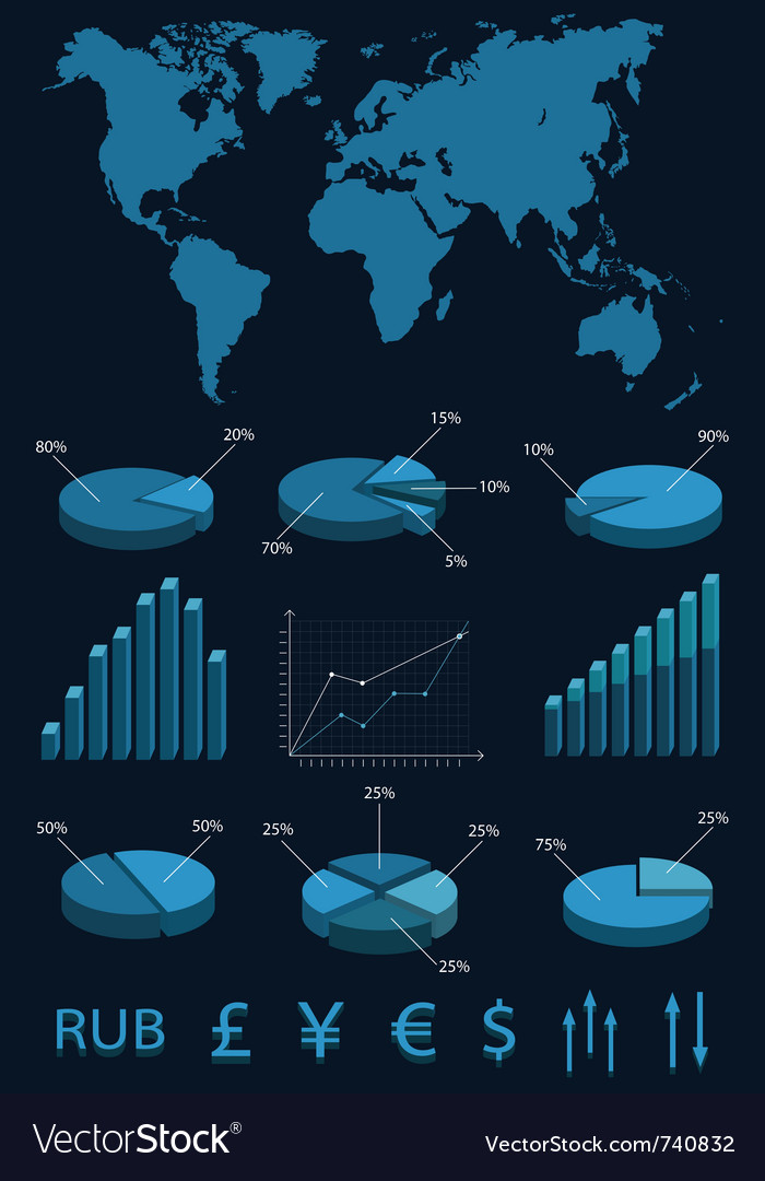 Set elements of infographics Royalty Free Vector Image