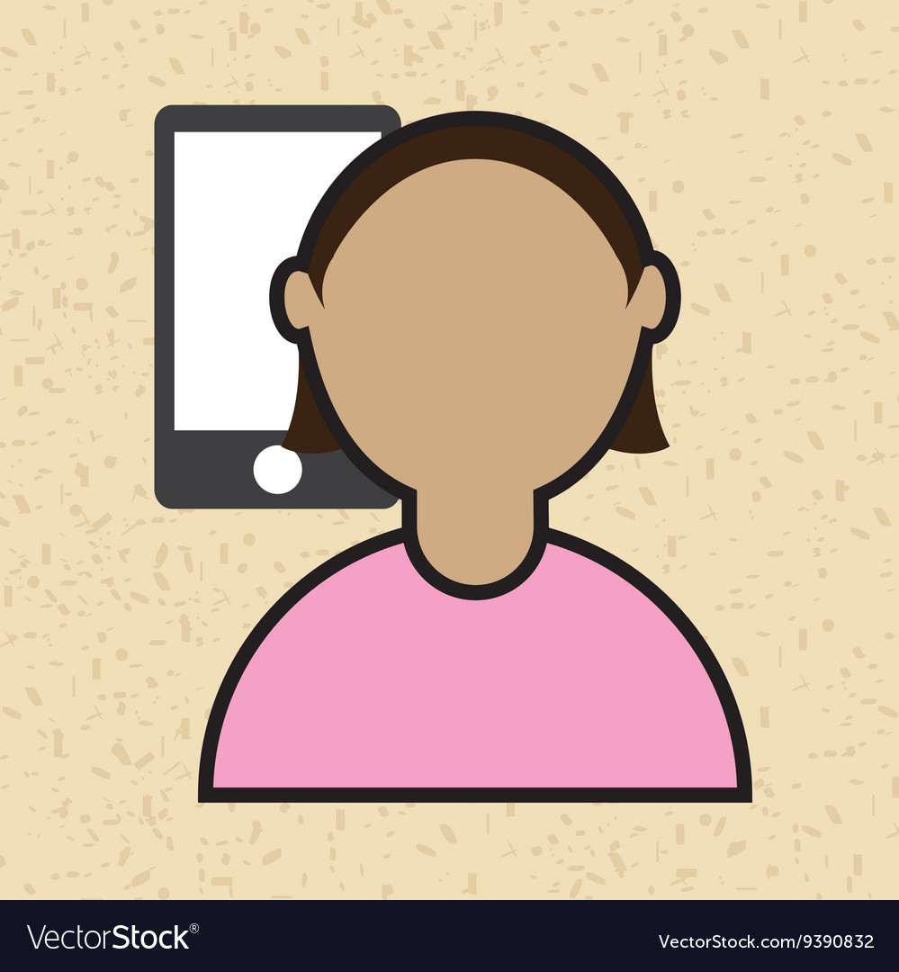 Smartphone user design Royalty Free Vector Image