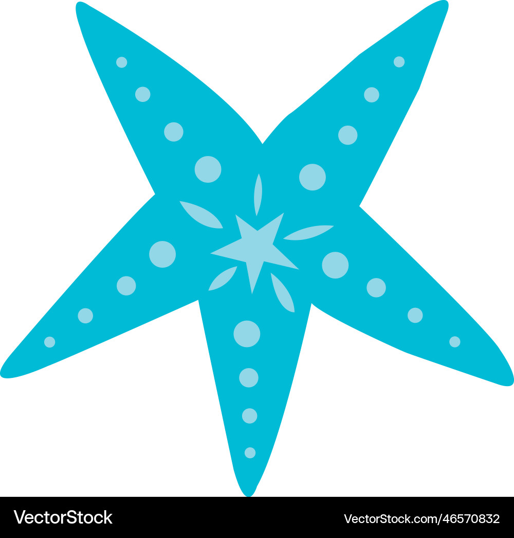 Starfish flat design for decoration on marine Vector Image