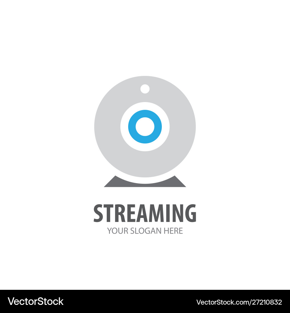 Streaming logo for business company simple Vector Image