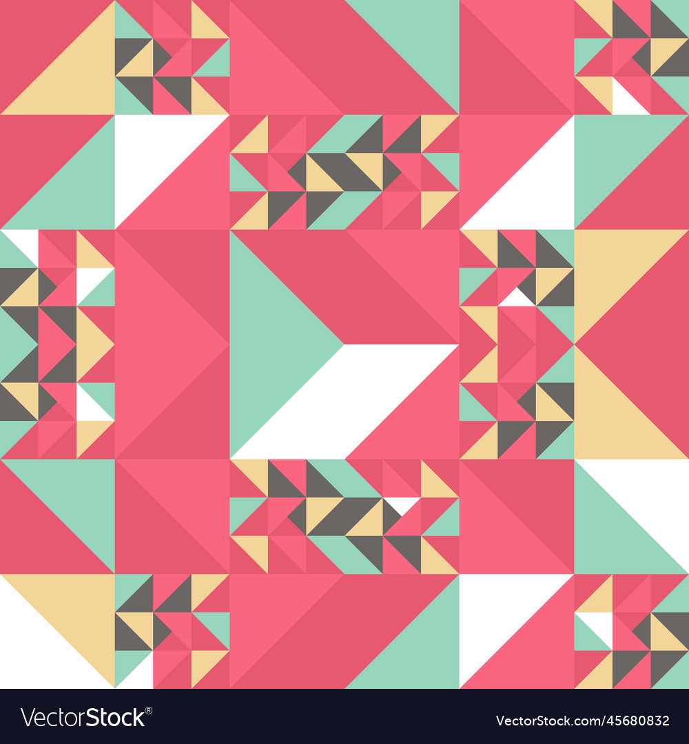 Trendy memphis abstract triangle seamless pattern Vector Image