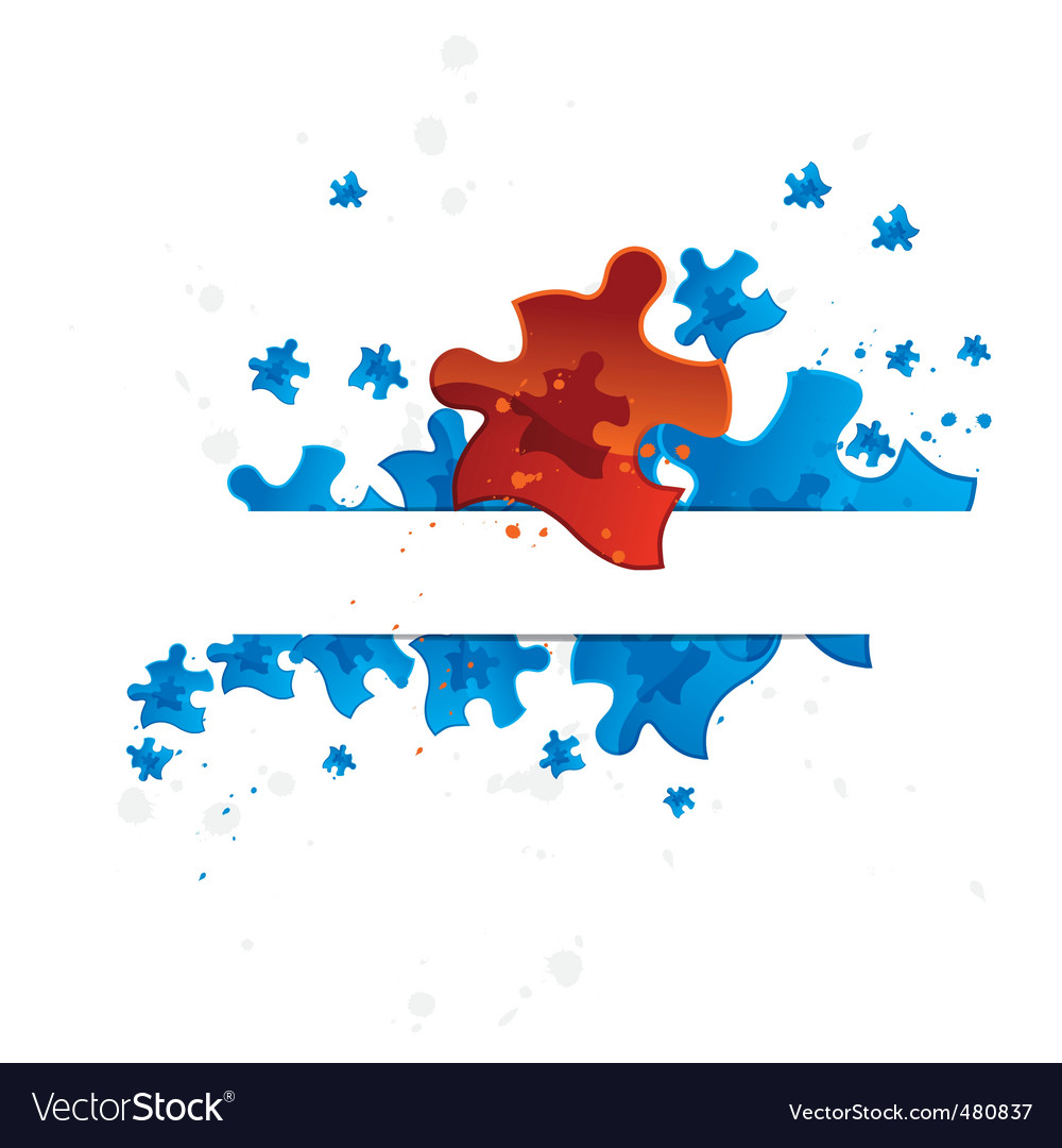 Abstract puzzle background Royalty Free Vector Image