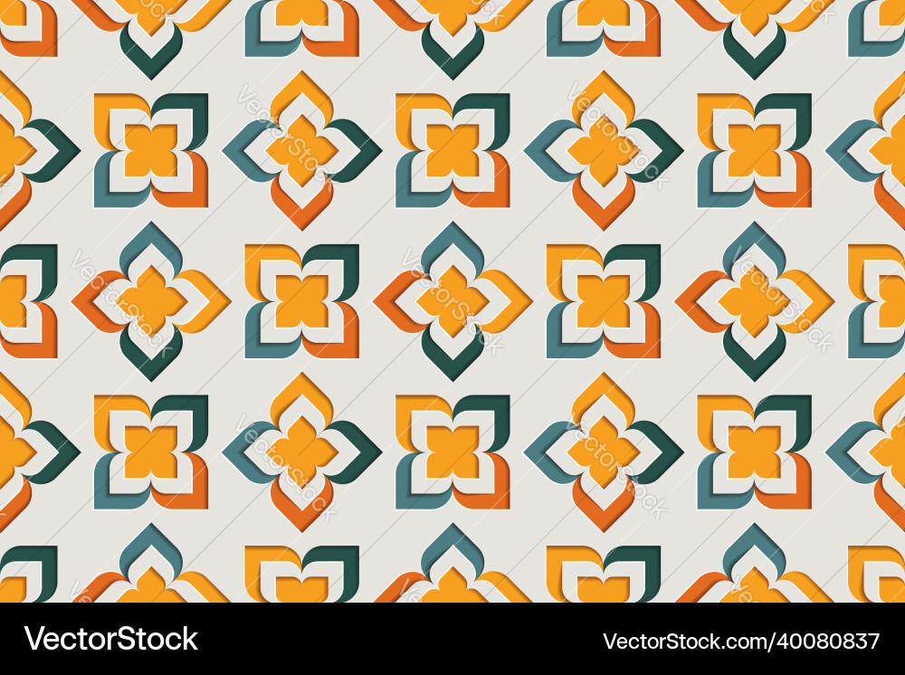 Arabic geometric floral ornamental arabesque Vector Image