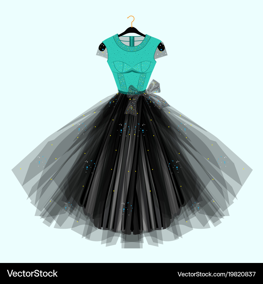 Dress with for special event Royalty Free Vector Image