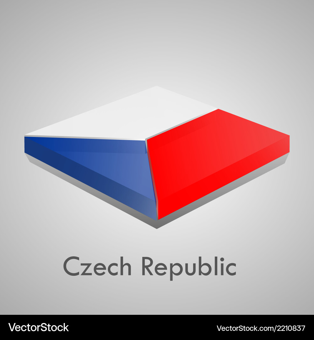 European flags set - czech republic Royalty Free Vector
